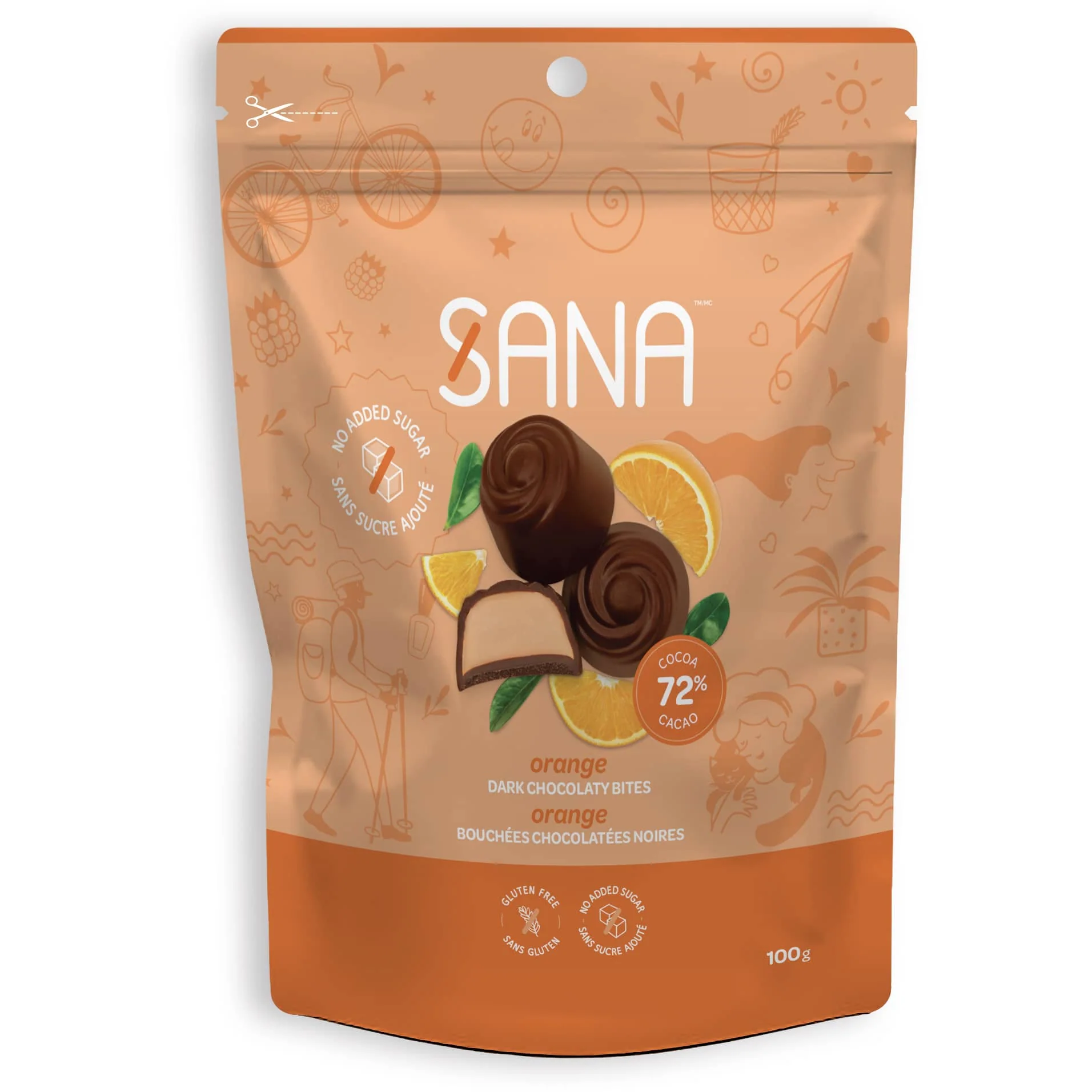 Sana Bites - Dark Chocolaty Orange 12 x 100g – Smith's Compounding Pharmacy